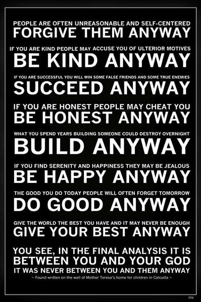 Mother Teresa Quotes Forgive Them Anyway Wallpaper
