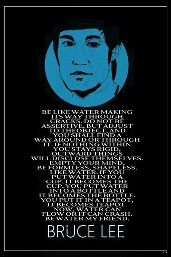 Be Like Water Bruce Lee Quote