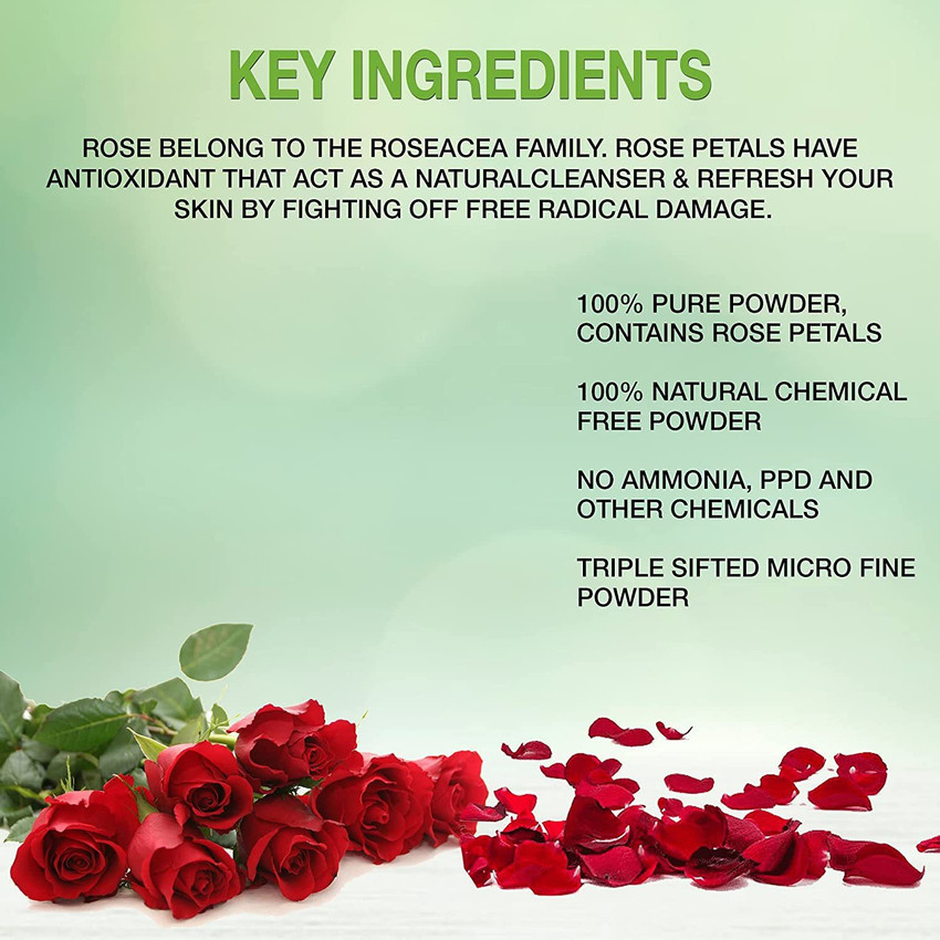 BIndian 100 Natural Organic Rose Petal Powder For Skin Face Pack Mask for Fairness Tanning Glowing Skin Price in India Buy BIndian 100 Natural Organic Rose Petal Powder For Skin