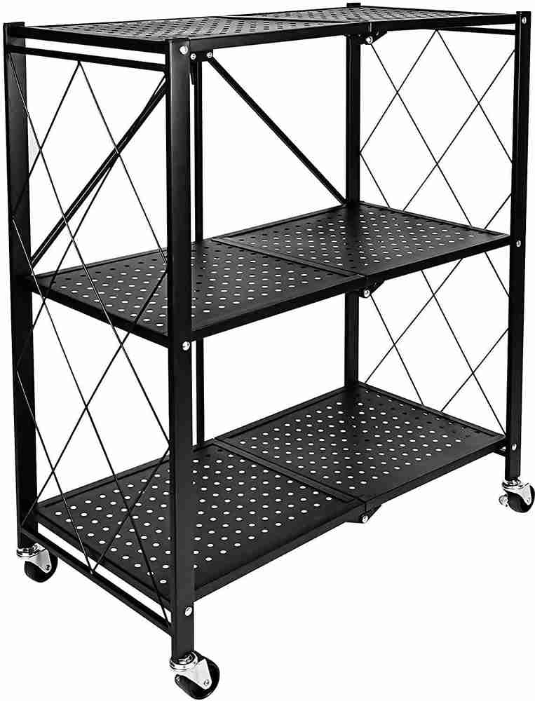 SeaRegal Layer Storage Rack with Caster Wheels Space Saving Foldable Metal Wire Rack Includes Spanner Iron Kitchen Trolley Price in India Buy SeaRegal Layer Storage Rack with Caster Wheels Space Savin...