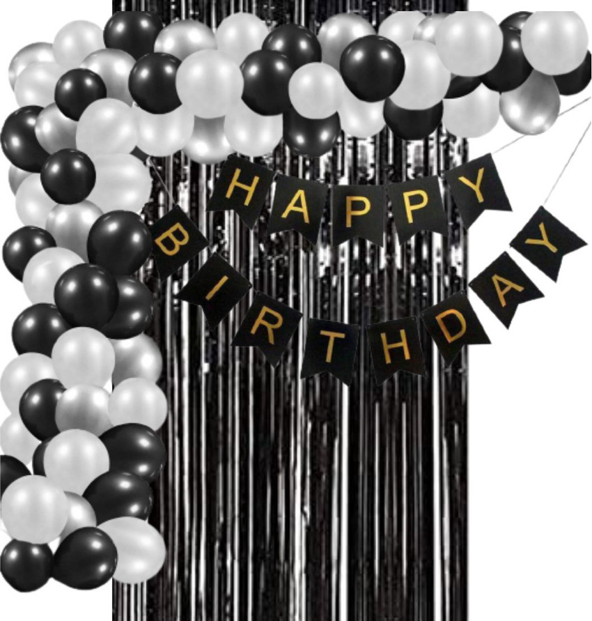 Black And White Birthday Decorations