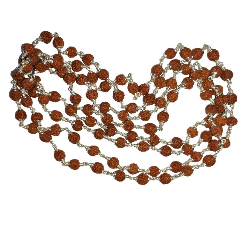 Rudraksha Mala In Silver