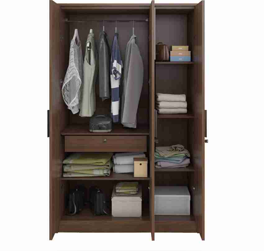 Flipkart Perfect Homes Nevada Engineered Wood 3 Door Wardrobe Price in India Buy Flipkart Perfect Homes Nevada Engineered Wood 3 Door Wardrobe online at Flipkart