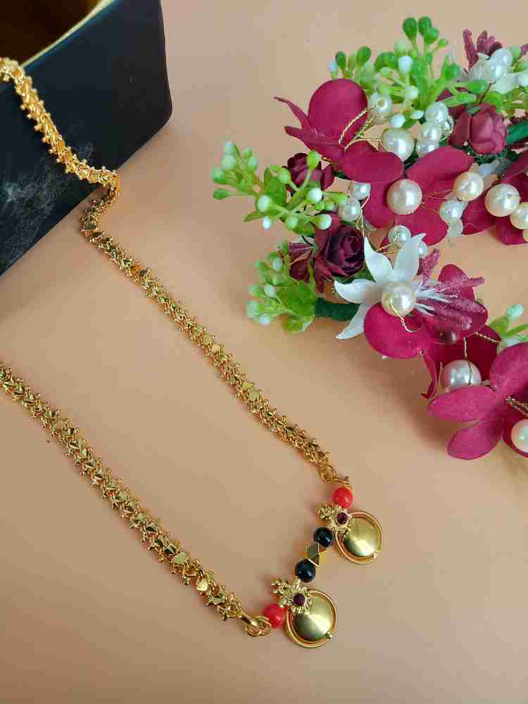 Mangalya chain designs in kalyan jewellers store