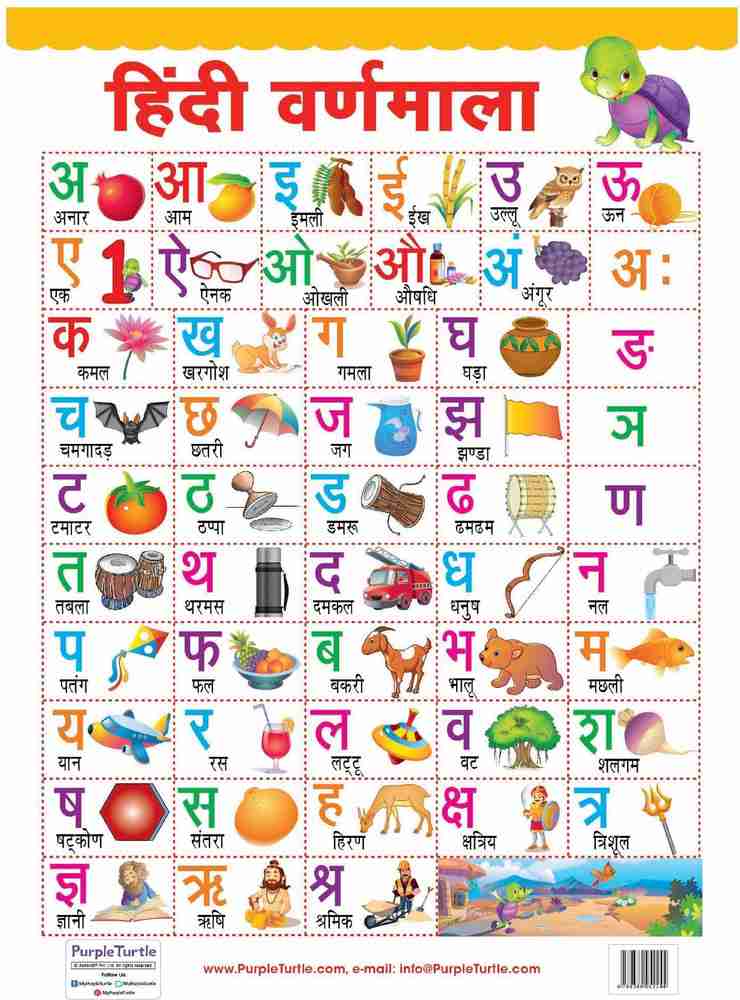 Hindi Varnamala Chart 2 Hindi Alphabet Hindi Worksheets Hindi Words ...