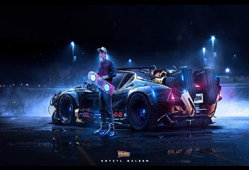 Neon Delorean Wallpaper Dmc Delorean And Tesla Cybertruck Neon Life
