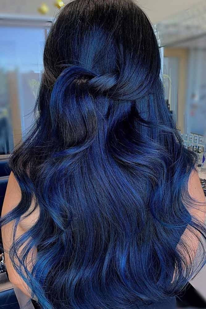 Blue Ombre Hair On Black Hair