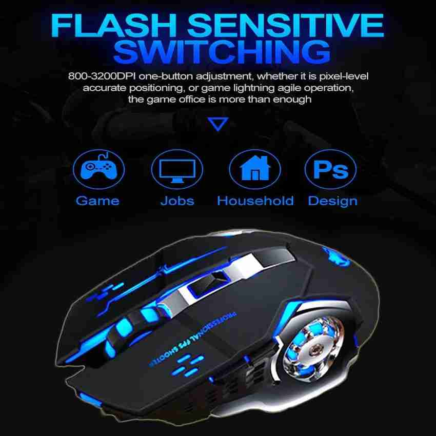 Eastvita X8 Gaming Mouse Rechargeable Wireless Silent Led VEGCOO