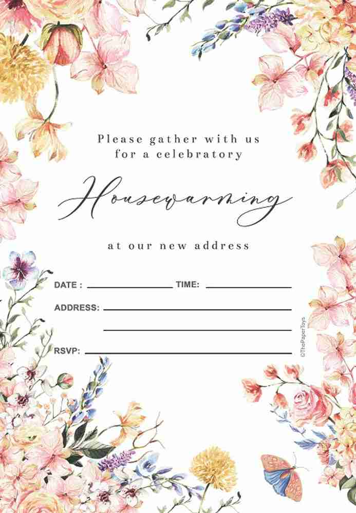Blank House Warming Template Housewarming Invitation Template