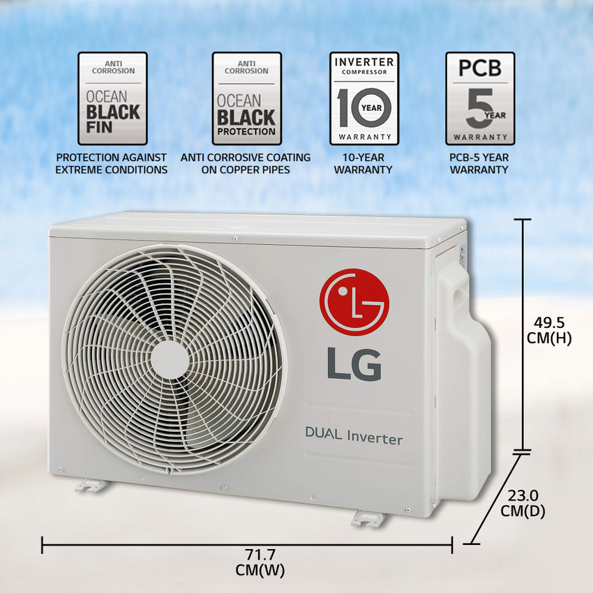 Lg 1 ton 5 star inverter ac store