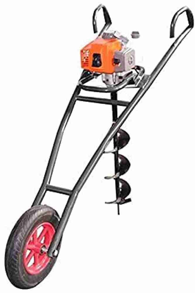 Earth auger with wheels store