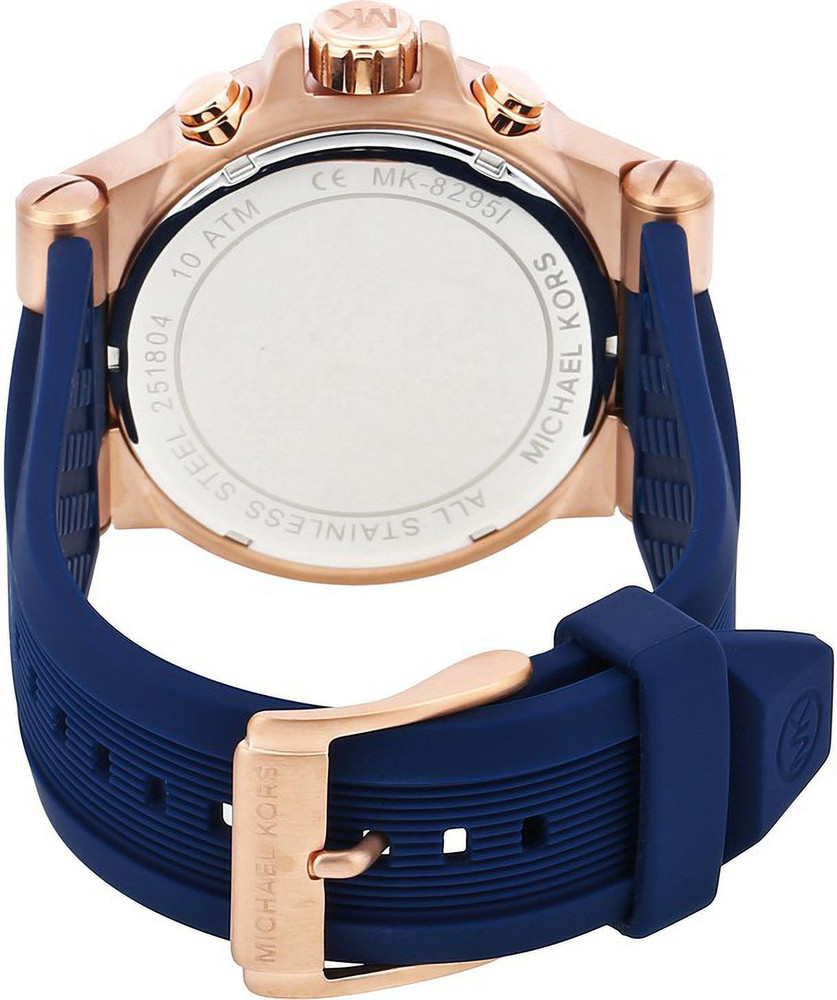 MK8296 Men's Dylan Black Dial Black IP Steel Orange