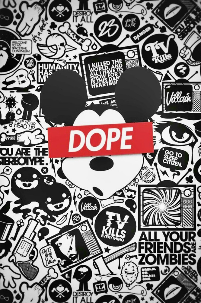 Mickey Mouse Dope Drawing