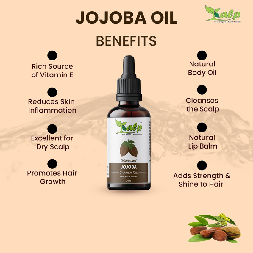Kalp Jojoba Oil For Healthy Skin and Hair Jojoba oil 100 Pure Virgin Cold Pressed Moisturizer For Face Skin Hair Nails For Sensitive Dry Skin Jojoba Oil Cold Pressed Certified Organic