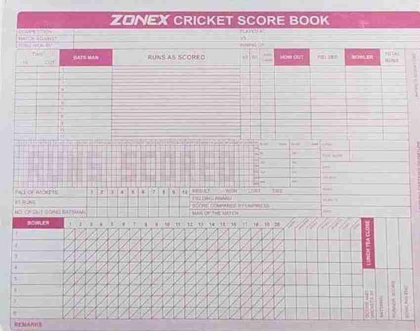 Cricket Scorebook