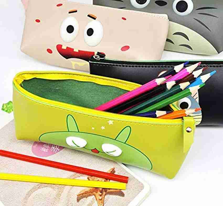 Flipkart Neel 12Pcs Soft Cute Eyes Pencil Pouch for Girl Students Silicone Pencil Case Storage Travel Pouch with Big Cute Eyes and Zipper Closer Eyes Pencil Holder Return Gift Art Polyester Pencil