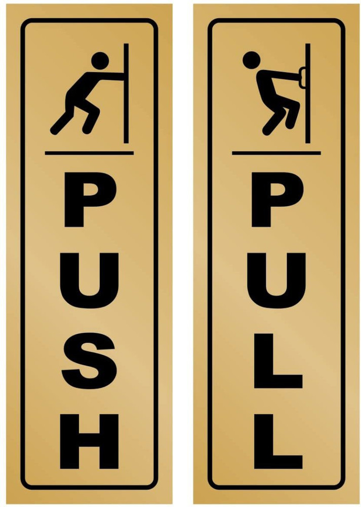 Push Pull Door Sign Vector File Stock Vector (Royalty Free), 44% OFF