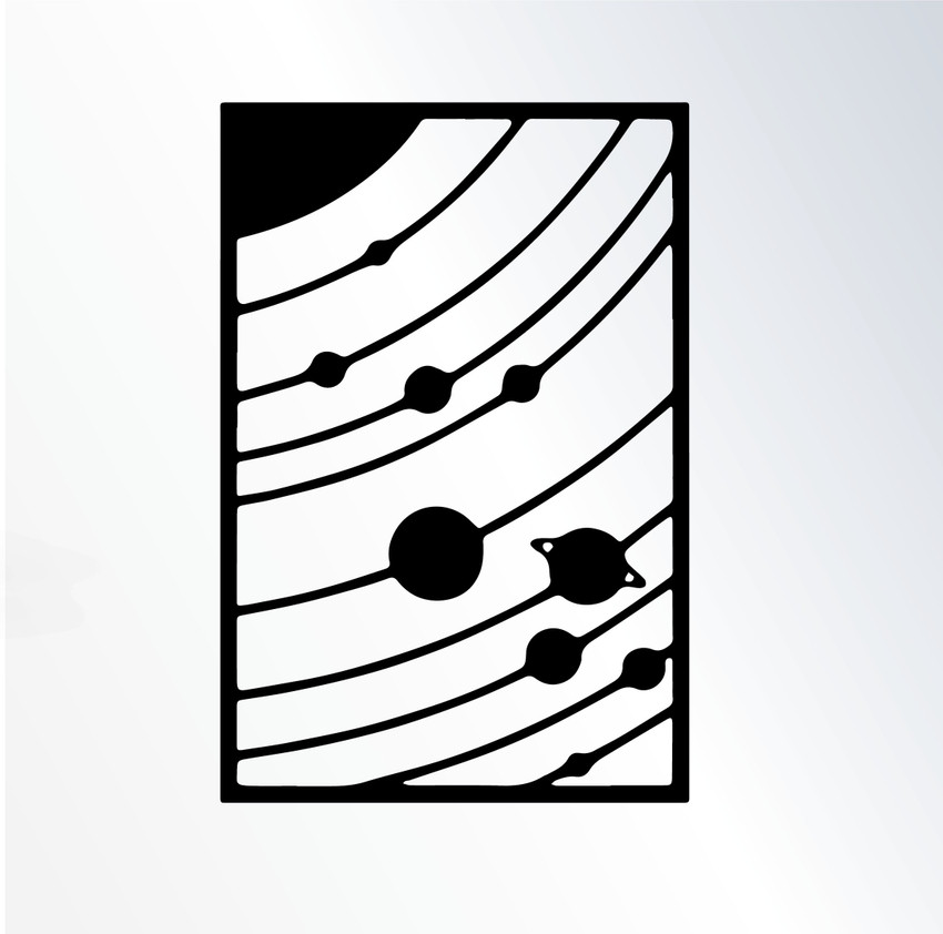 Minimalist Solar System Drawing