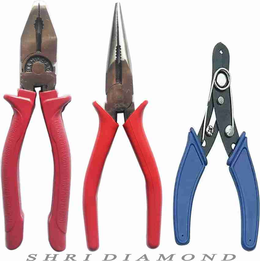 Shri Diamond PNWC 1 CRV Plier 1 Nozzle Plier 1 Wire Cutter Pack Of 3 Lineman Plier Price in India Buy Shri Diamond PNWC 1 CRV Plier 1 Nozzle Plier