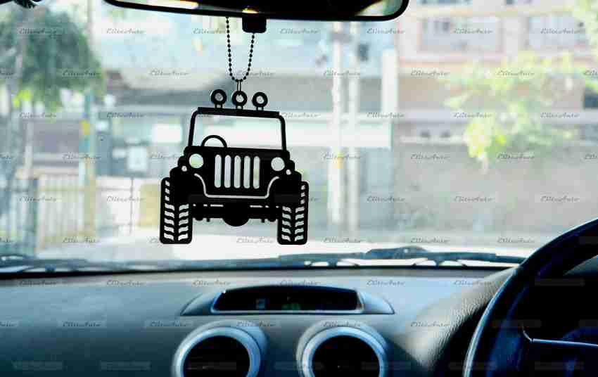 EliteAuto Premium Jeep Off Road Car Rear view Mirror Hanging Ornament with Metal Chain Car Hanging Ornament Price in India Buy EliteAuto Premium Jeep Off Road Car Rear view Mirror Hanging Ornament wit...