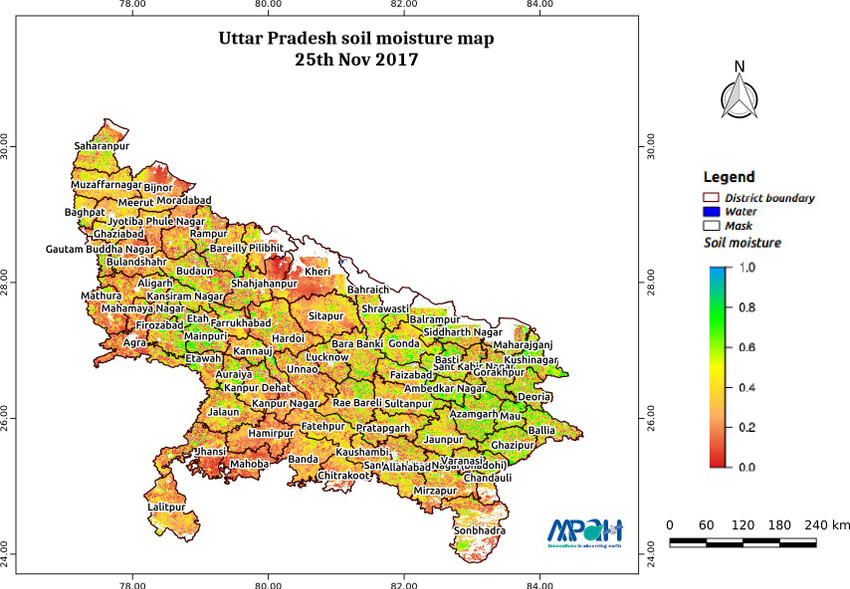 Vector Illustration Of Uttar Pradesh District Map, 40% OFF