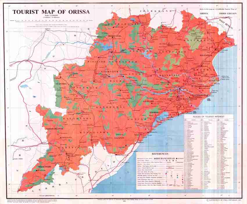 Odisha Tourist Map Google Map Bhubaneswar Buzz