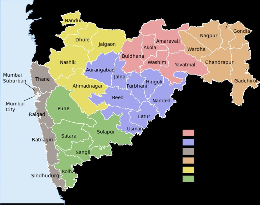 Maharashtra Map Physical Map Of Maharashtra Paper Print Maps Posters