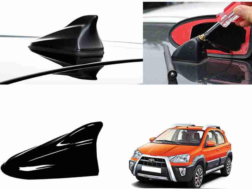 Shop Buy Shark Fin Roof top Signal Receiver for Toyota Etios Cross Black Car Antenna Shark Fin Roof top Signal Receiver for Toyota Etios Cross Black Car Antenna Satellite Vehicle Antenna Price