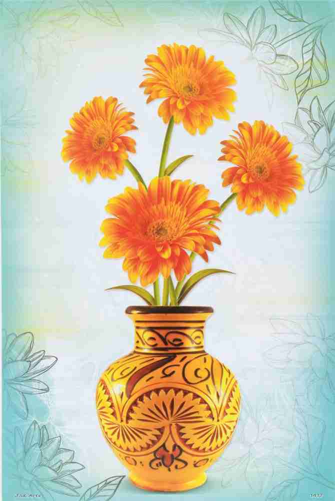 Flower Pot Drawing With Poster Colour | Best Flower Site