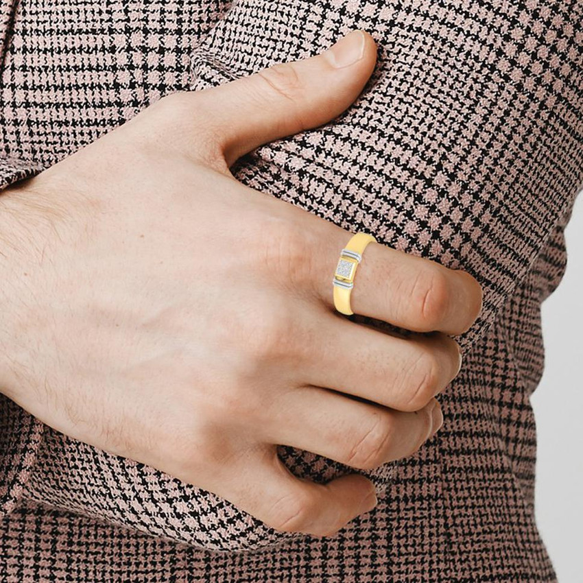 KISNA Diamond Gold Ring for Men 14kt Diamond Yellow Gold ring Price in India Buy KISNA Diamond Gold Ring for Men 14kt Diamond Yellow Gold ring online at Flipkart