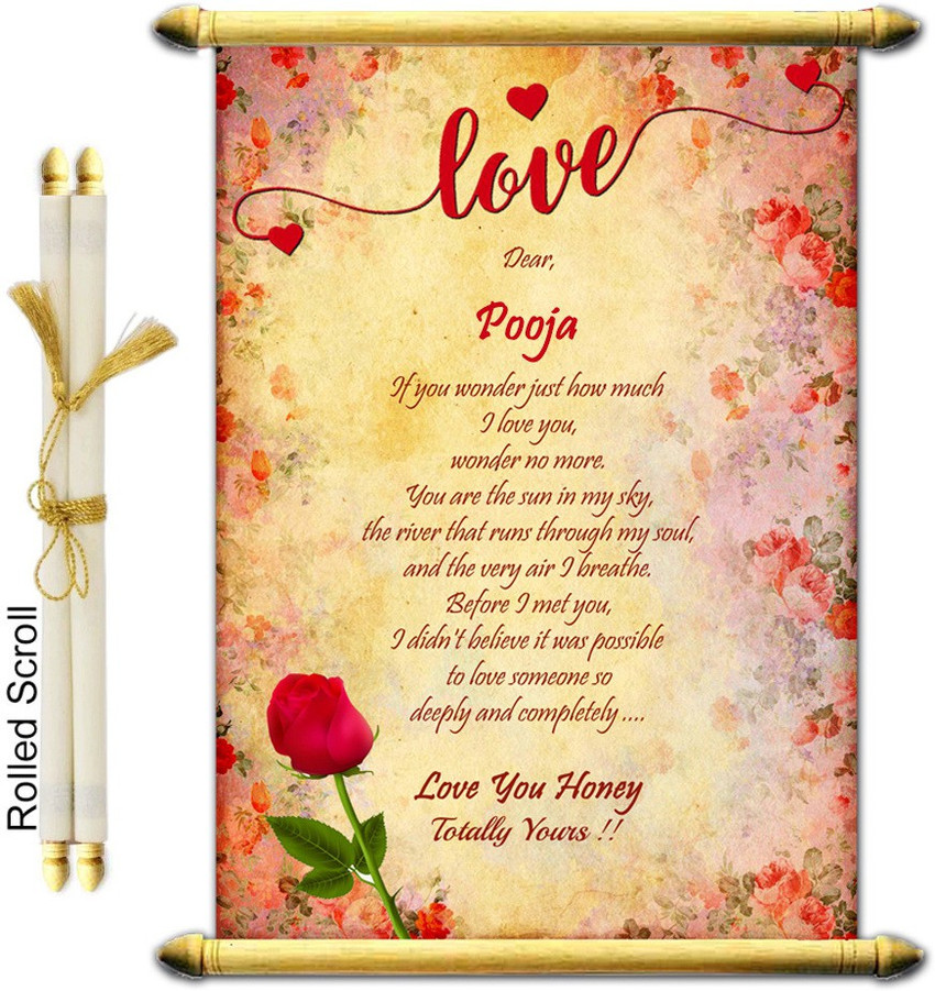 I Love You Pooja Letter