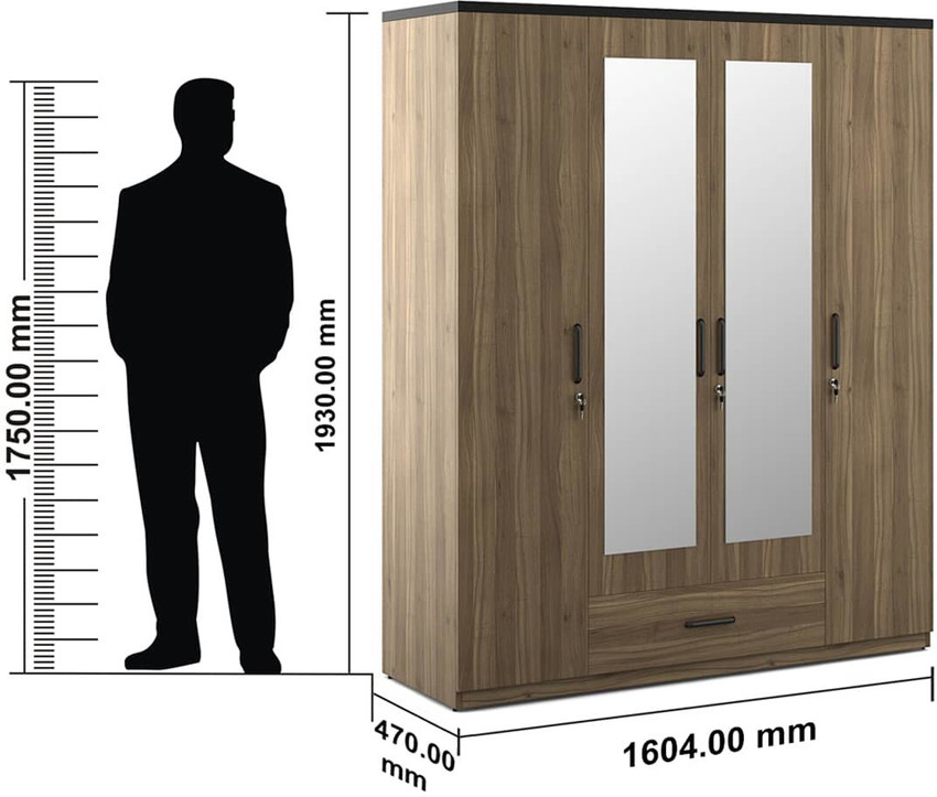 SPACEWOOD HOVER Engineered Wood 4 Door Wardrobe Price in India Buy SPACEWOOD HOVER Engineered Wood 4 Door Wardrobe online at Flipkart