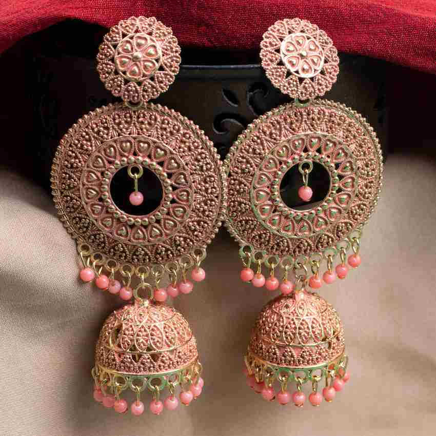 Peach color western earrings store