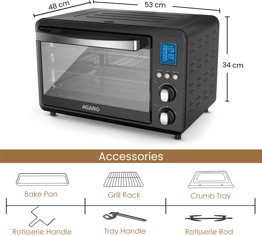 AGARO GRAND 30Litre Oven Toaster Grill Motorised Rotisserie