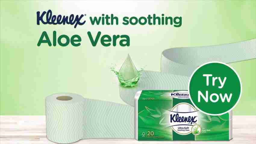 Kleenex 3PLY Ultra Soft Aloe Clean Toilet Paper with Aloe Vera 90716 10 Rollsx190 Pulls Toilet Paper Roll Price in India Buy Kleenex 3PLY Ultra Soft Aloe Clean Toilet Paper with Aloe