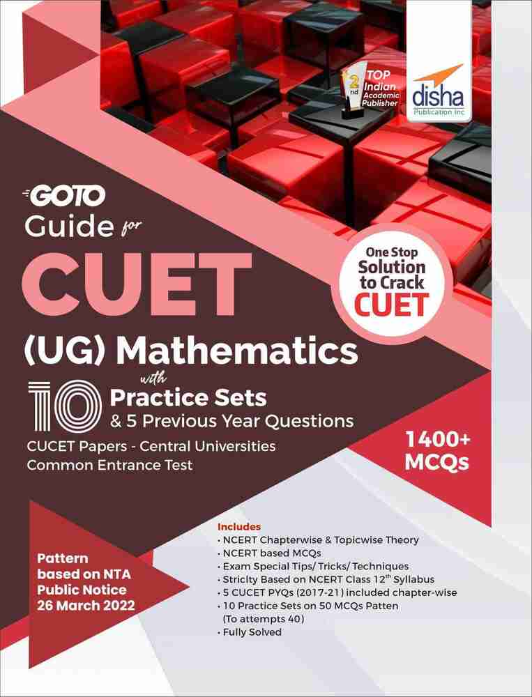 CUET (UG) Mathematics Chapterwise Topicwise Question Bank, 04/16/2023