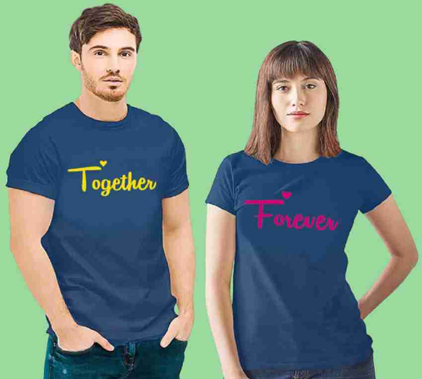 Couple T Shirt Design Blue