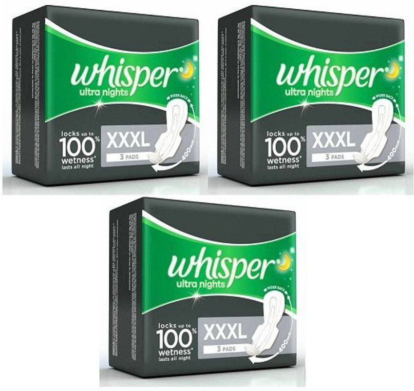 Whisper Maxi Fit Regular 8s Sanitary Pads For Women, 45% OFF