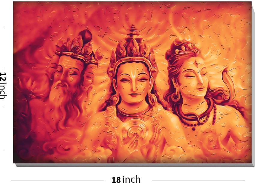 Brahma Vishnu Mahesh Painting