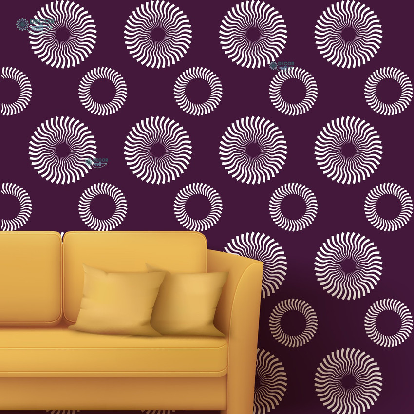 Stencils Designs Home Decor, Garden Fence Large Flower Stencils Diy
