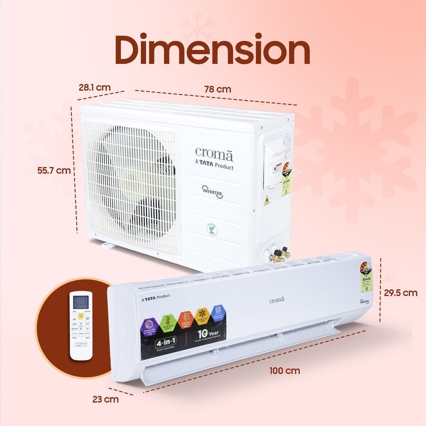 Flipkart Buy Croma 1.5 Ton 3 Star Split Inverter 4 in 1 Smart Convertible AC White Online at best Prices In India