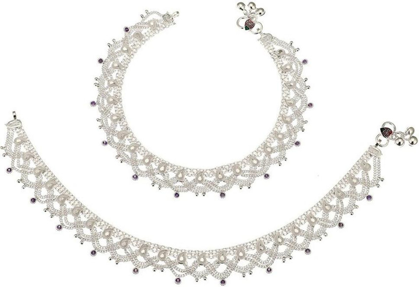 German Silver Anklets Payal Leg Ornament Indian Anklet