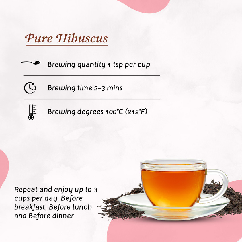 HINDUSVEDA TEA Hibiscus Tea for High Blood Pressure 400 G 400 Cups Organic Hibiscus Tea Helps Lower The Blood Pressure and Controls Cholesterol Level Caffeine Free Premium Loose Leaf