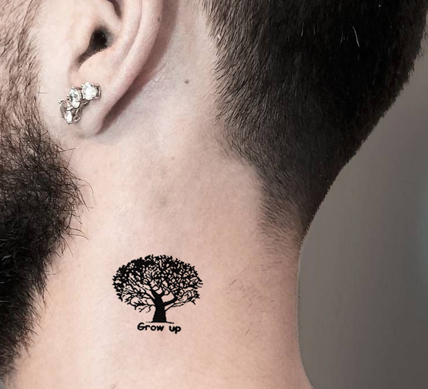Tree Of Life Tattoo On Neck