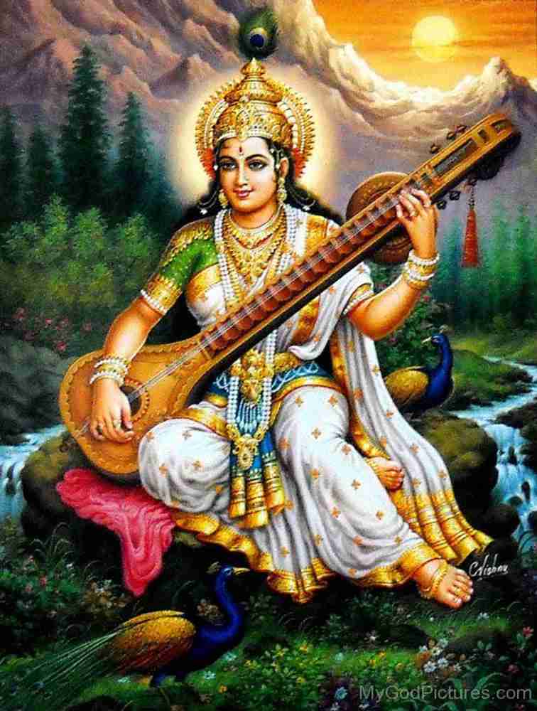 Saraswati Devi Wallpaper 3d