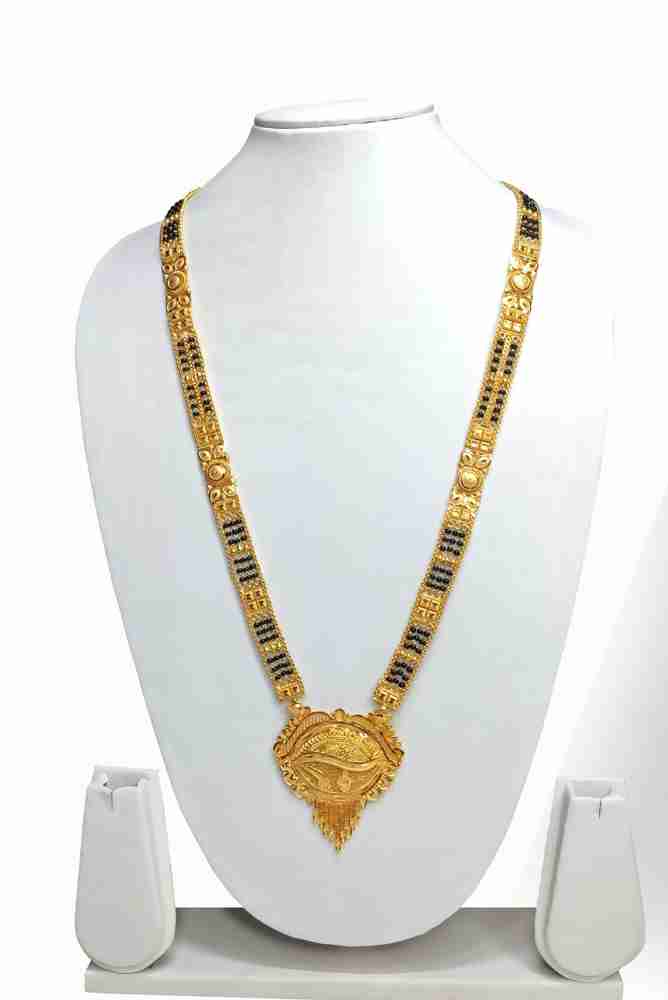 Navkar Jewellers 1 gram gold forming jewellery 4 line gold mangalsutra Copper Brass Metal Mangalsutra Price in India Buy Navkar Jewellers 1 gram gold forming jewellery 4 line gold mangalsutra Copper