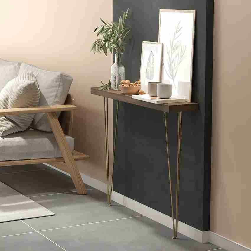 Walnut narrow console table store