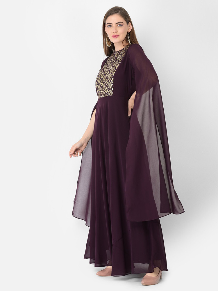 Stylish And Trendy Cape Style Party Wear Dresses/Maxi,Gown, 59% OFF