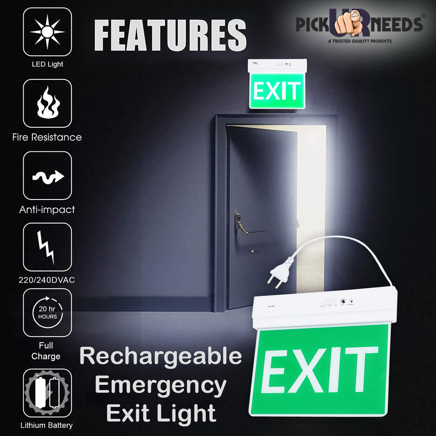 Ceiling Mounted Fire Exit Sign | Shelly Lighting
