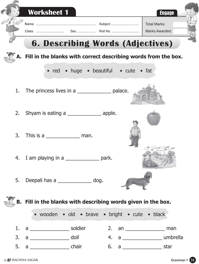 English Worksheets For Class 1 And 2 Printable English Worksheets For